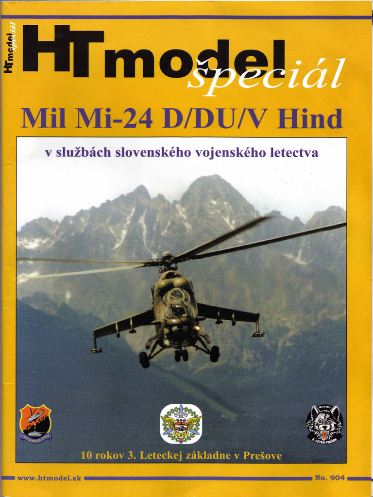 Mi-24 - Mil-Mi-24-Dduv-Hind-V-Sluzbach-Slovenskeho-Vojenskeho-Letectva-Ht-Model-Special-904 | PDF