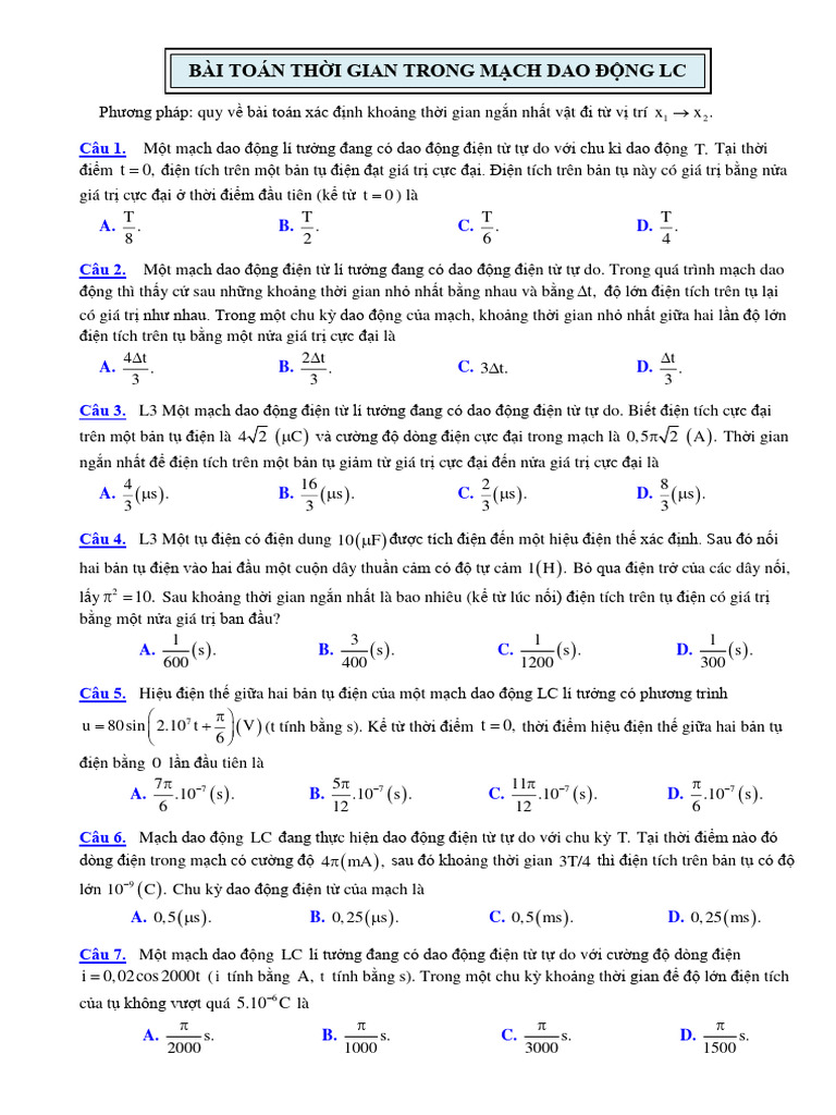 Bài Toán TH I Gian Hs | PDF
