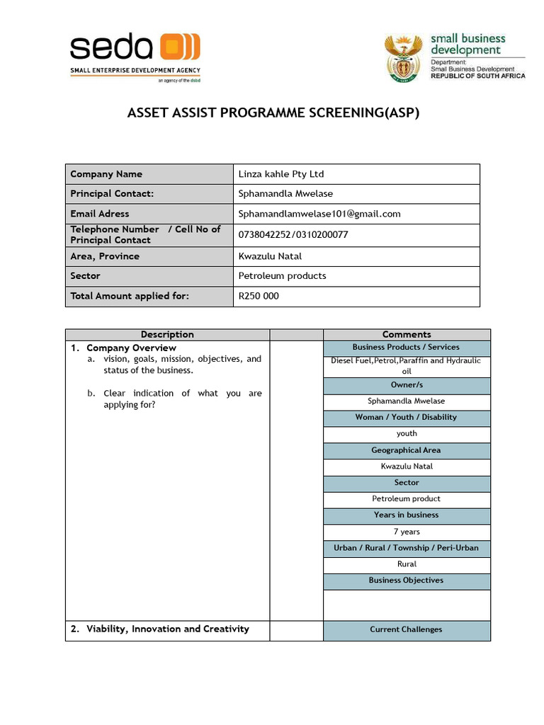 Evaluation Matrix Asset Assist - Client | PDF | Employment | Economies
