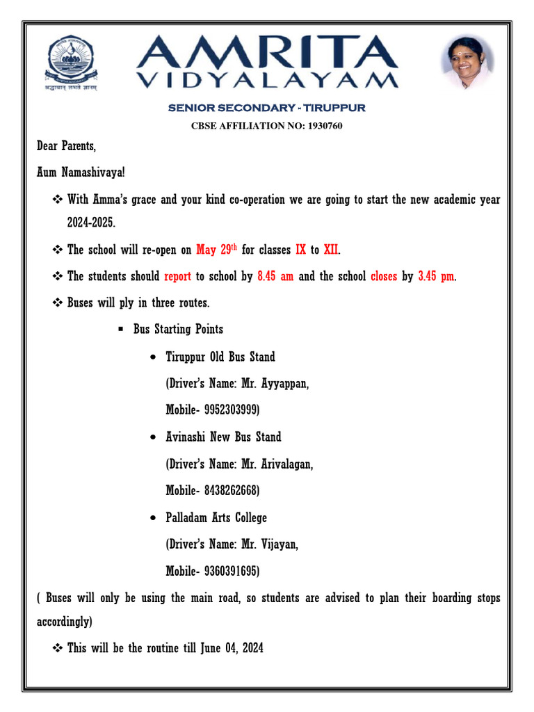 AVT - Re-Opening & Guidelines Circular 2024-25 | PDF | Foods