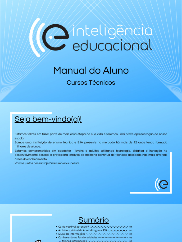 Manual Do Aluno | PDF | Aprendizado