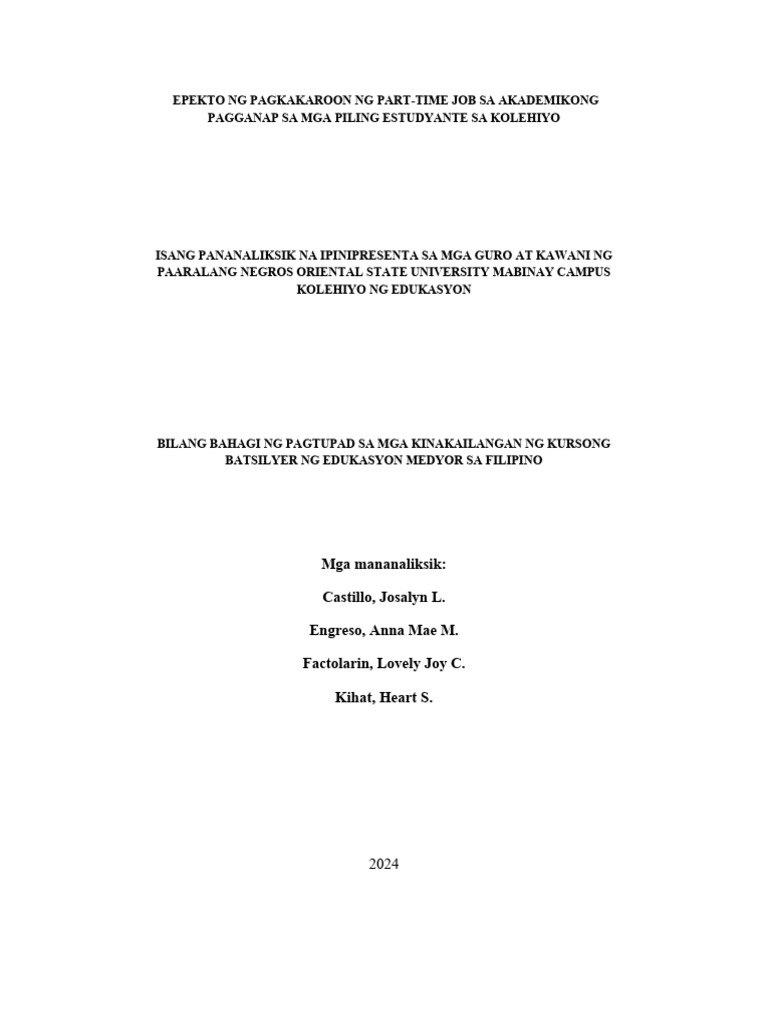 Pre Oral Papers | PDF