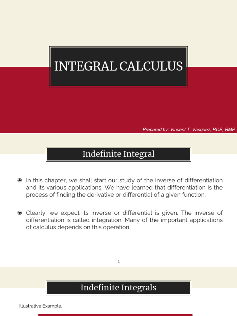 Integral Calculus Basics | PDF | Derivative | Integral