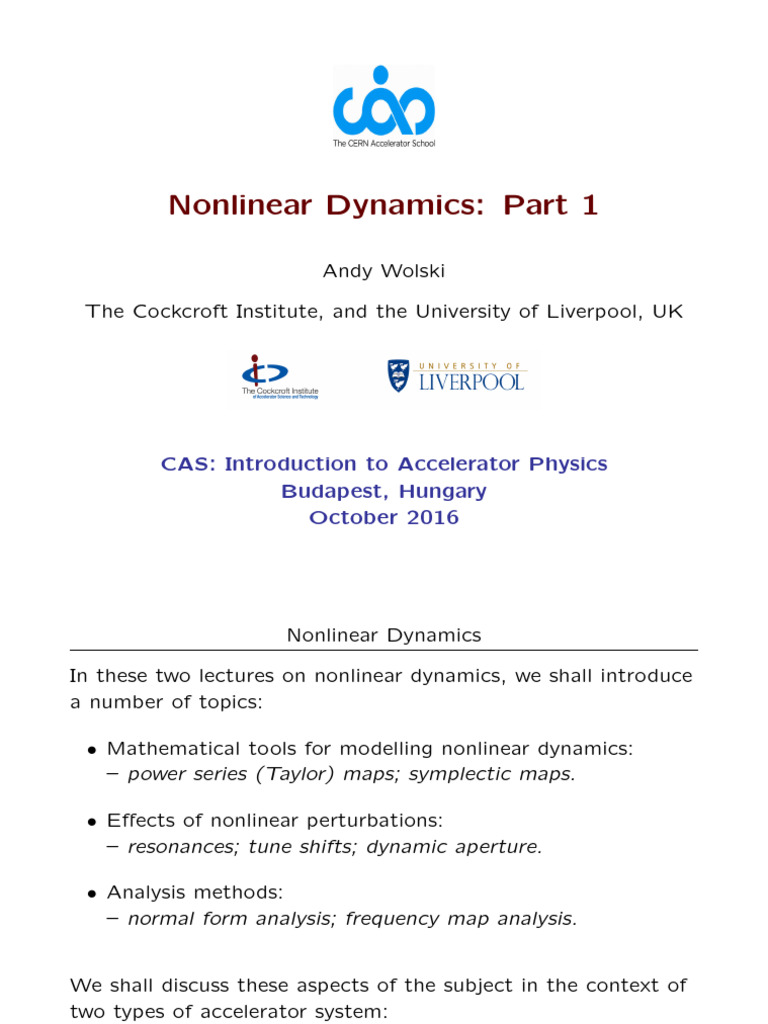 NonlinearDynamics1 - Slides | PDF | Matrix (Mathematics) | Euclidean Vector
