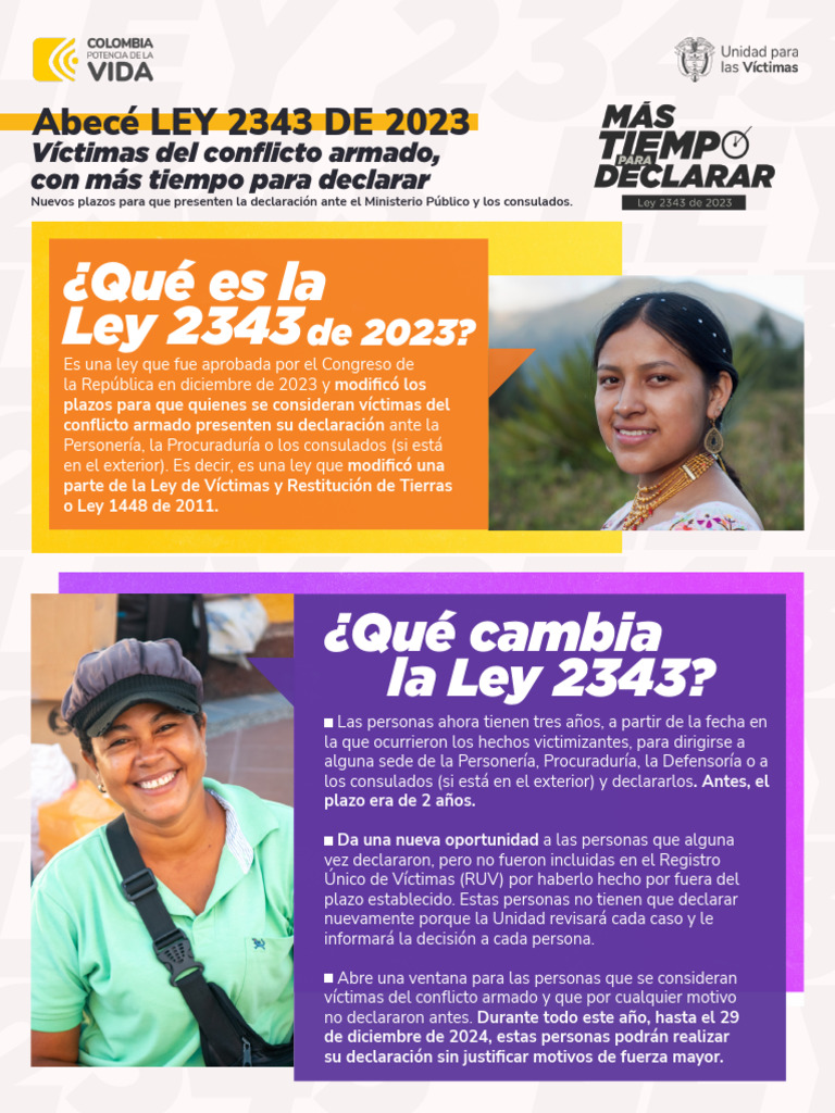 ABC Ley 2343 de 2023 | Descargar gratis PDF | Gobierno
