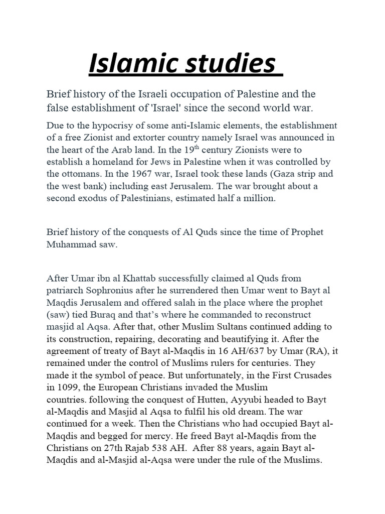 Palestine Documents | PDF | Jerusalem | Muhammad