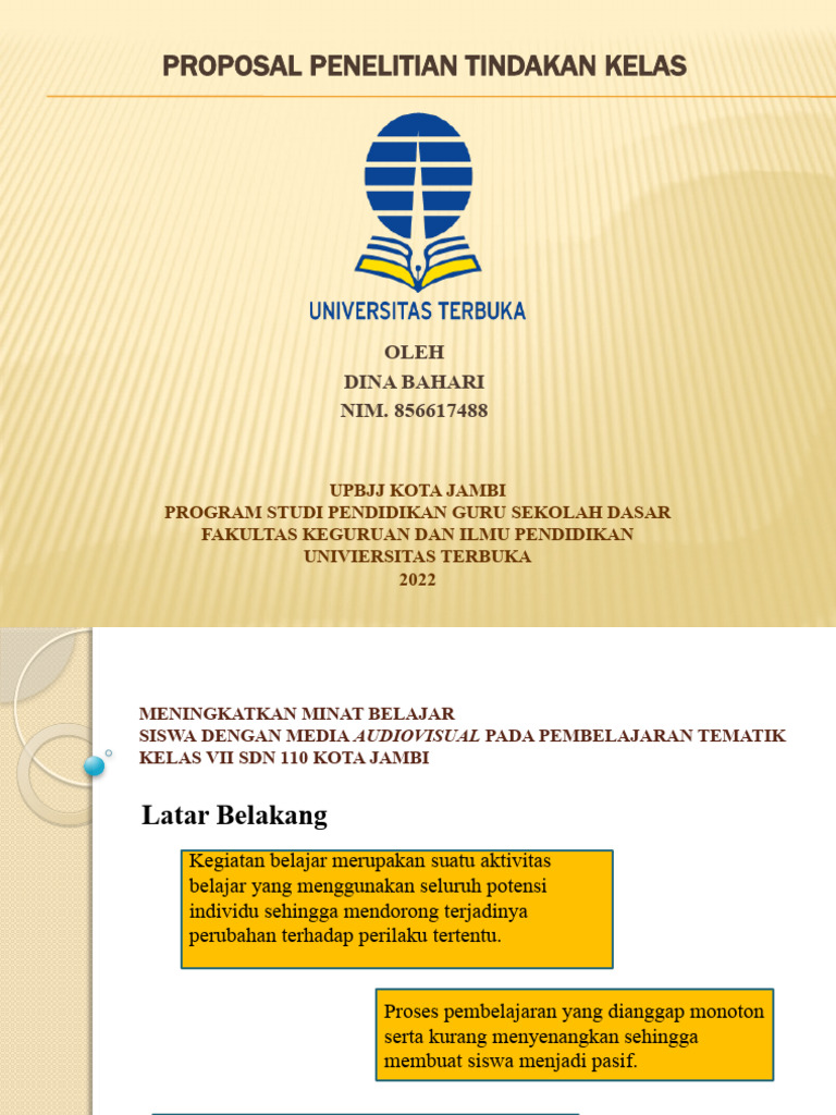 Proposal Penelitian Tindakan Kelas | PDF
