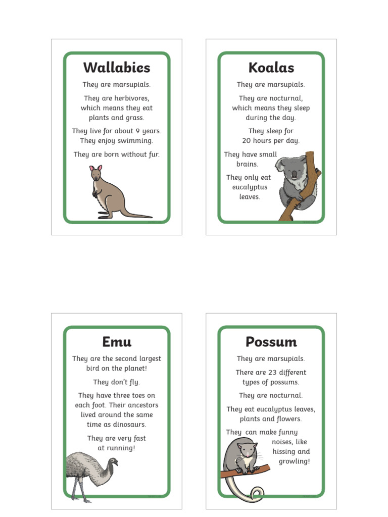 Au T 10000140 Australian Animal Facts Ikea Tolsby Frame English | PDF ...