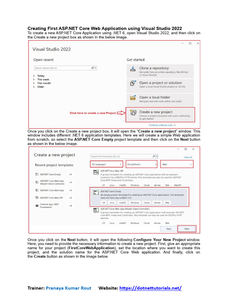 Part - 1 Creating ASP - NET Core Web Application | PDF | Active Server ... Part - 1 Creating ASP - NET Core Web Application | PDF | Active Server ...