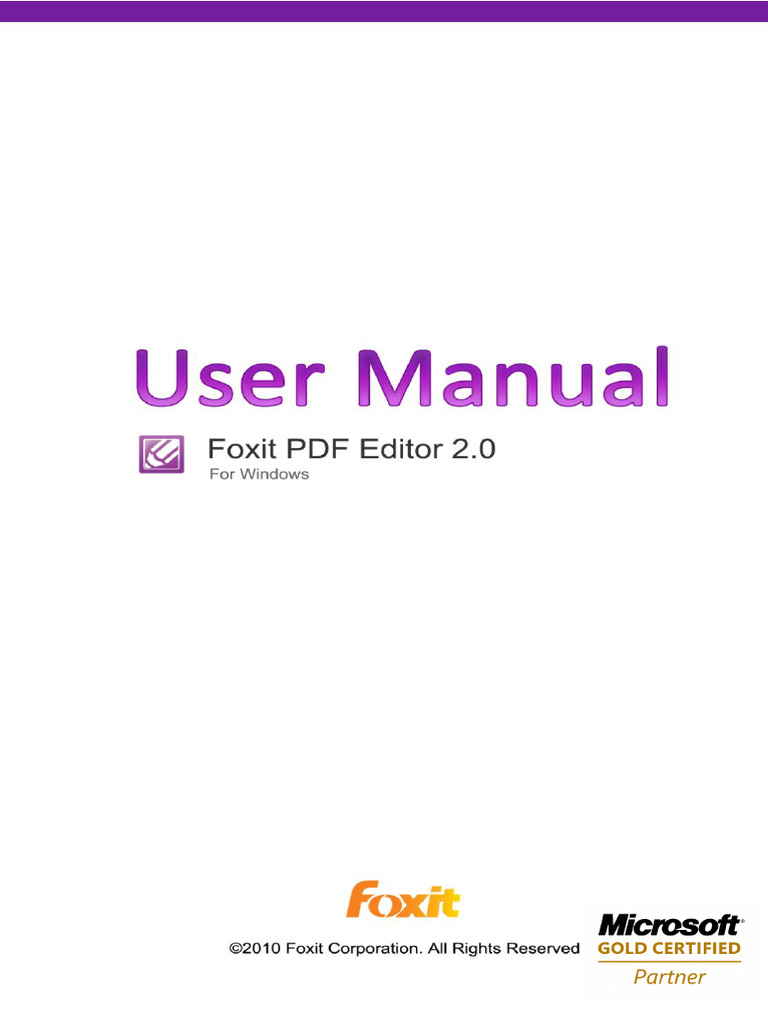 FoxitPDFEditor20 Manual | PDF | Installation (Computer Programs) | Window (Computing)