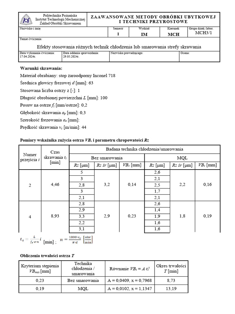 Sprawozdanie 3 | PDF