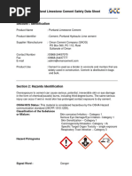 Cement Opc MSDS | PDF | Cement | Dermatitis