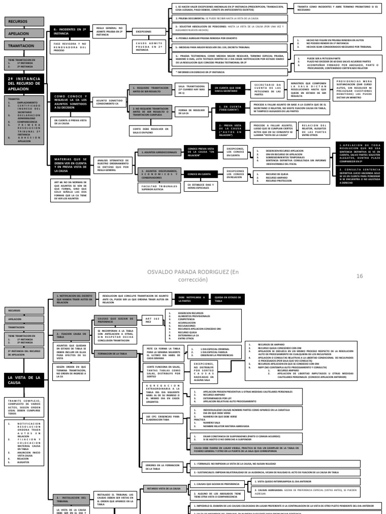 Esquema Parada Procesal Removed | PDF | Apelación | Sentencia (ley)