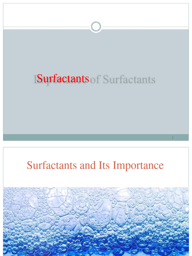 Surfactant | PDF | Surfactant | Detergent