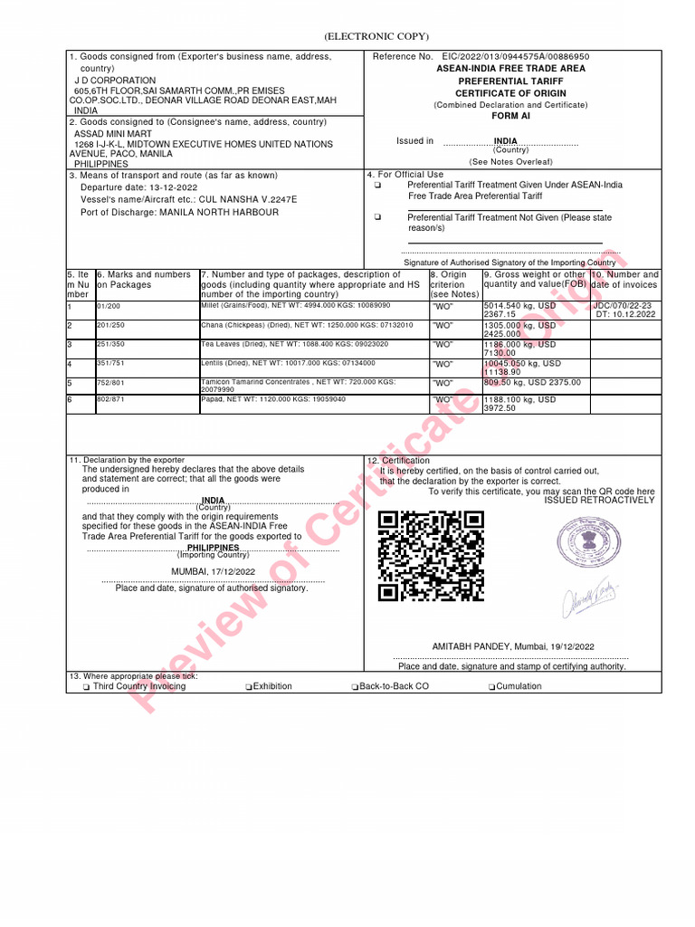 ASEAN-India Free Trade Agreement ASEAN-India FTA 1671877054 2 | PDF ...