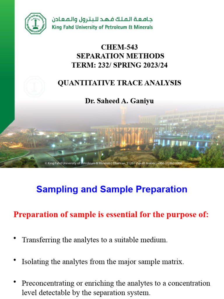 02 - Quantitative Trace Level Analysis | PDF | Chromatography | Polymers