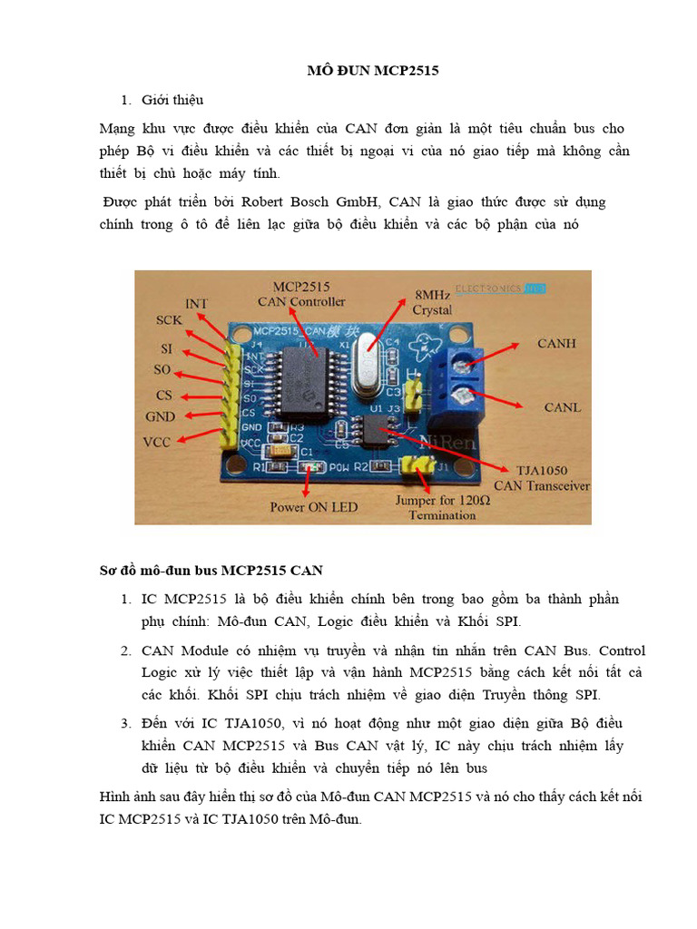 Mô Đun MCP2515 | PDF