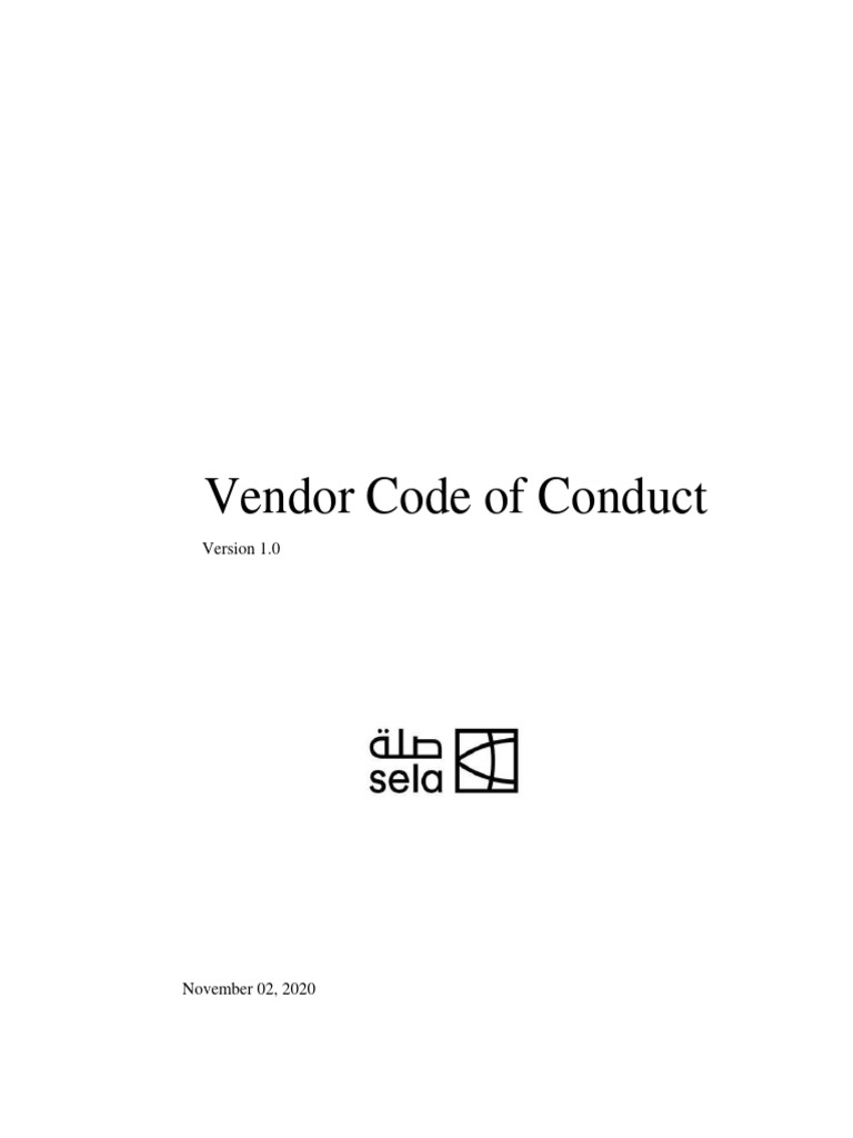 Vendor Code of Conduct | PDF | Occupational Safety And Health | Waste