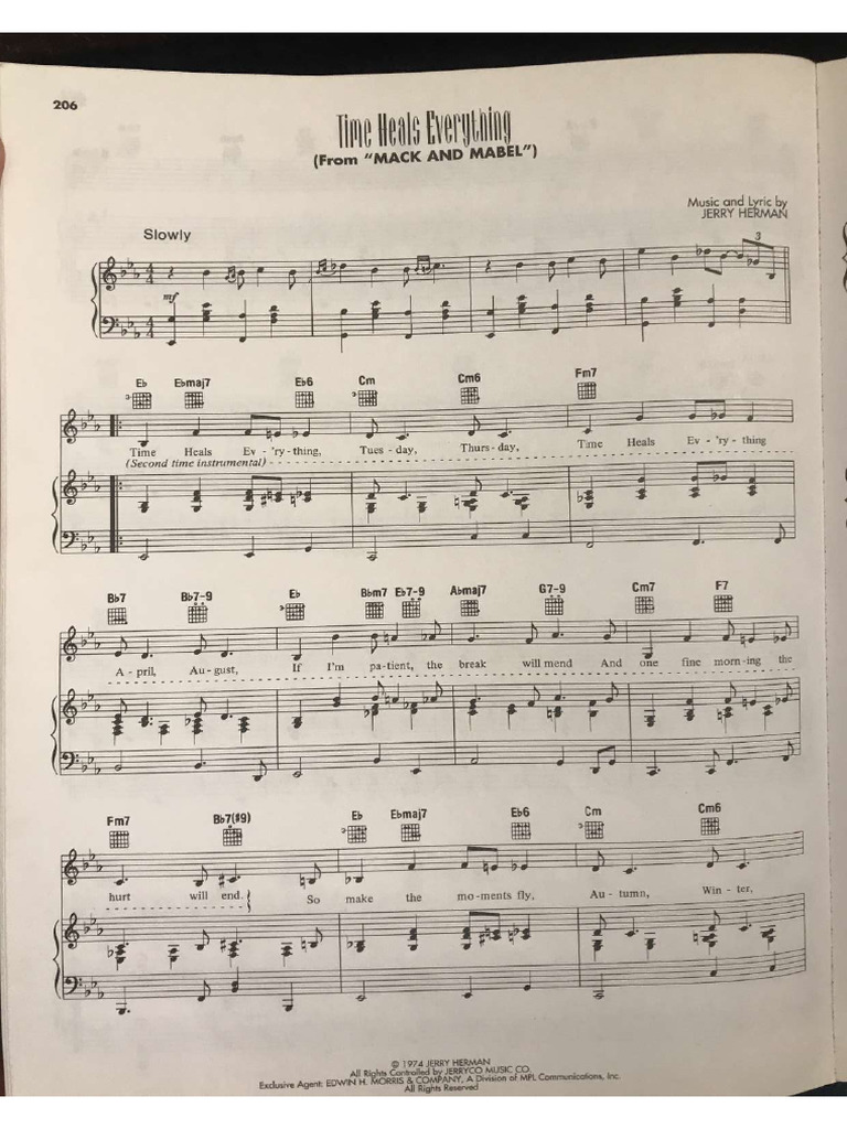 Sheet Music Time Heals Everything | PDF