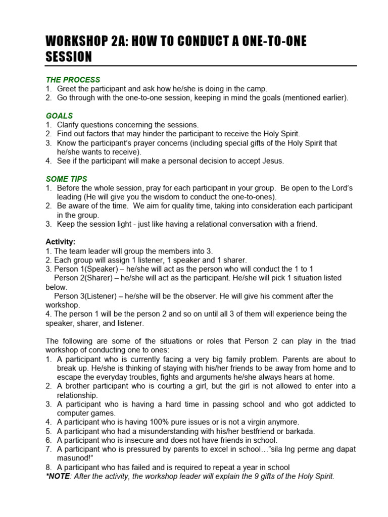 HOW TO CONDUCT 1 On 1 With SPIRITUAL GIFTS | PDF | Faith Healing | Prophecy