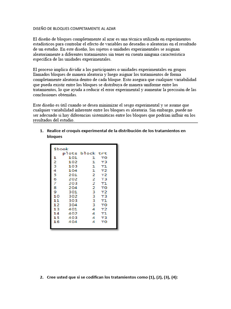 Dbca Papa | PDF | Experimentar | Diseño de experimentos