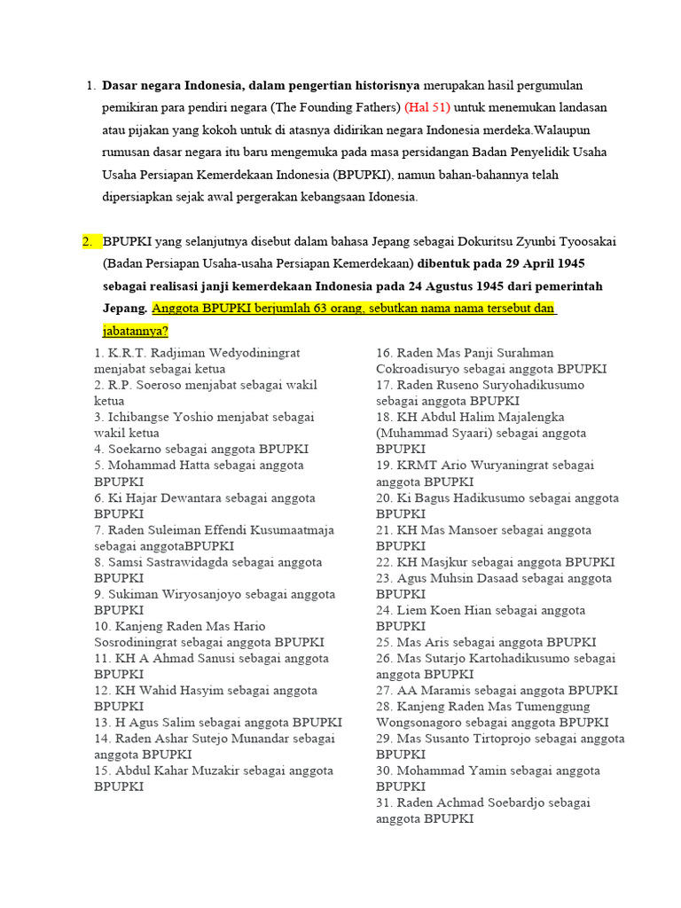 MATERI UTS SMSTR 1 PENDIDIKAN PANCASILA Fix | PDF