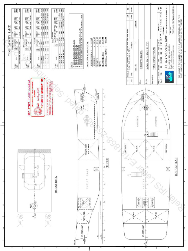 TANK CAPACITY PLAN DRAWING - 04-09-23a | PDF