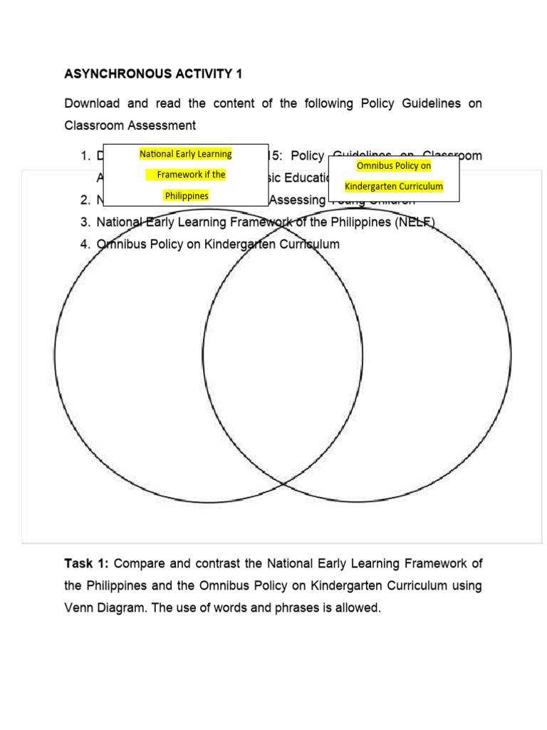 Asynchronous Activity | PDF | Preschool | Curriculum