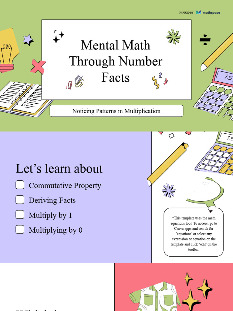 Mental Math: Patterns in Multiplication | PDF | Multiplication ...
