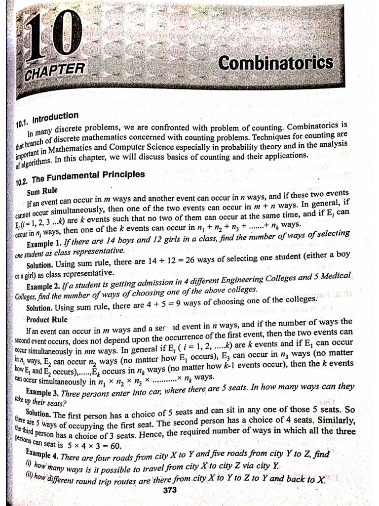 Combinatorics Part 1 Pdf