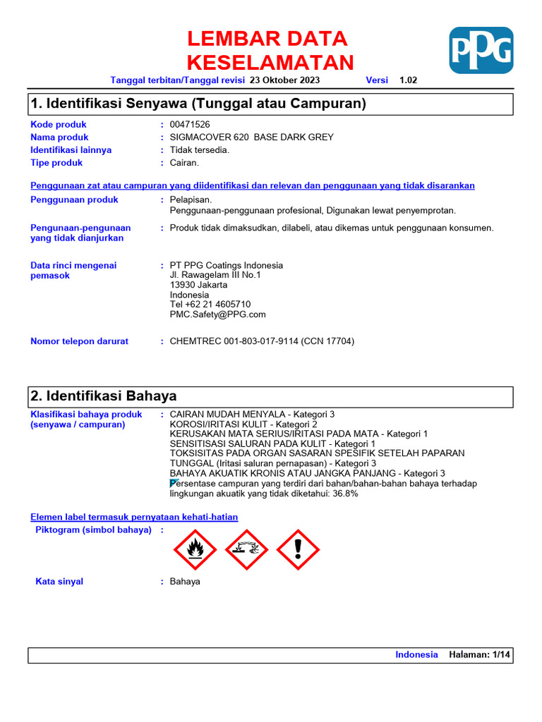Sigmacover 620 Indo | PDF