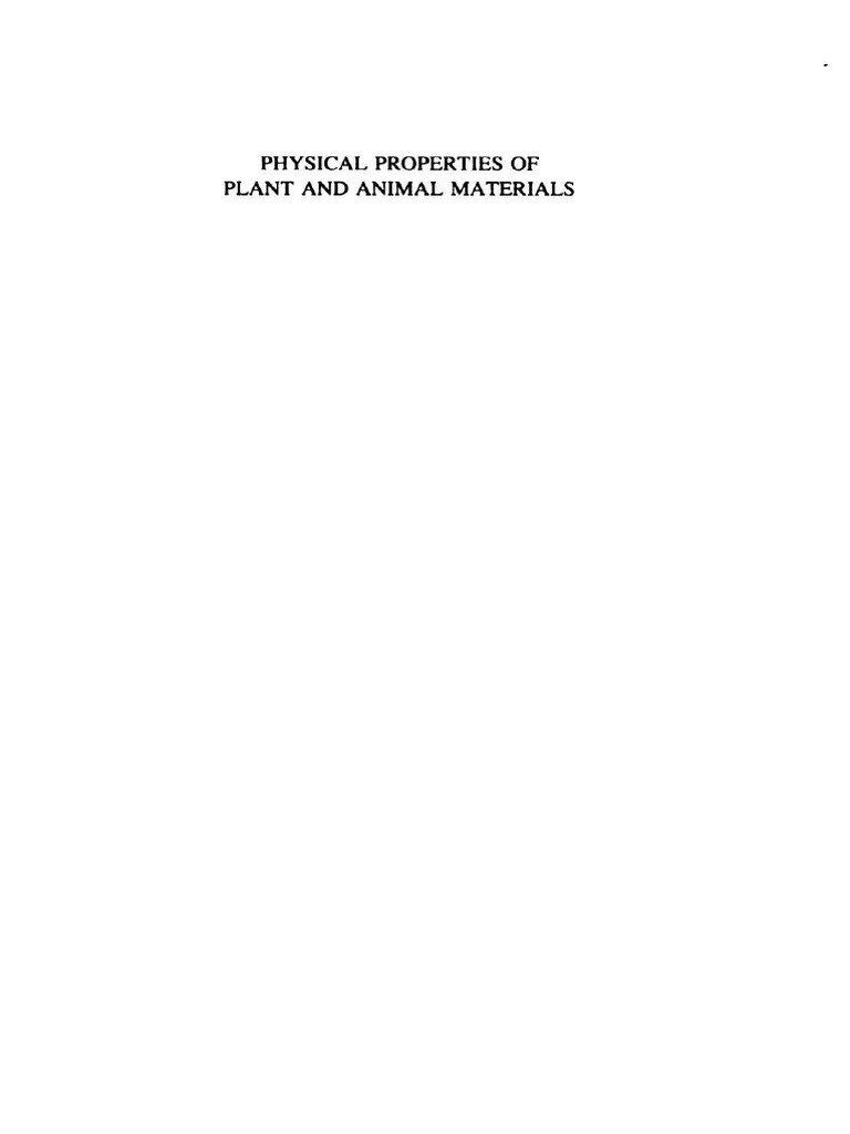 Physical Properties of Plant and Animal Materials Structure Physical ...