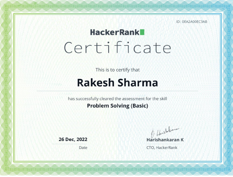 Problem - Solving - Basic Certificate | PDF