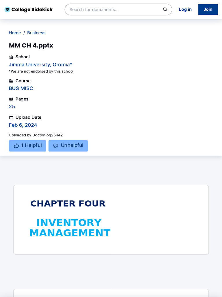 Inventory Management: Chapter Four | Download Free PDF | Inventory | Cost