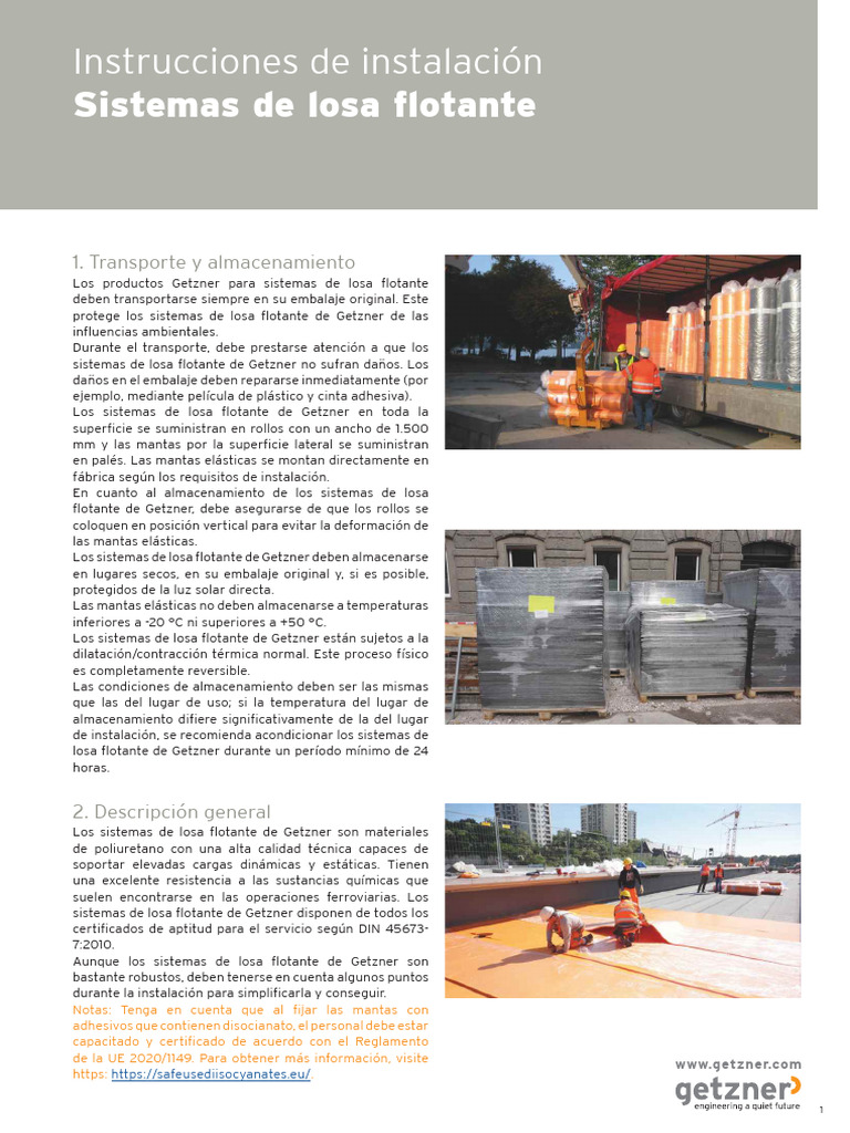 Installation Guideline Mass-Spring Systems ES | PDF | Hormigón | Materiales