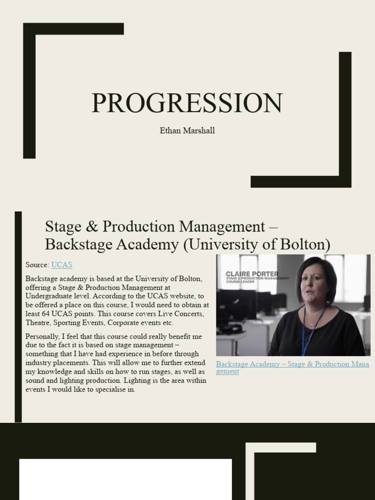 Progression - Ethan Marshall | PDF