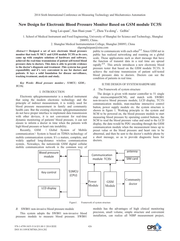 03.new Design For Electronic Blood Pressure Monitor Based On GSM Module ...
