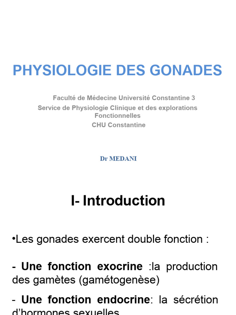 Physiologie Des Gonades 2024 | PDF | Cycle menstruel | Progestérone