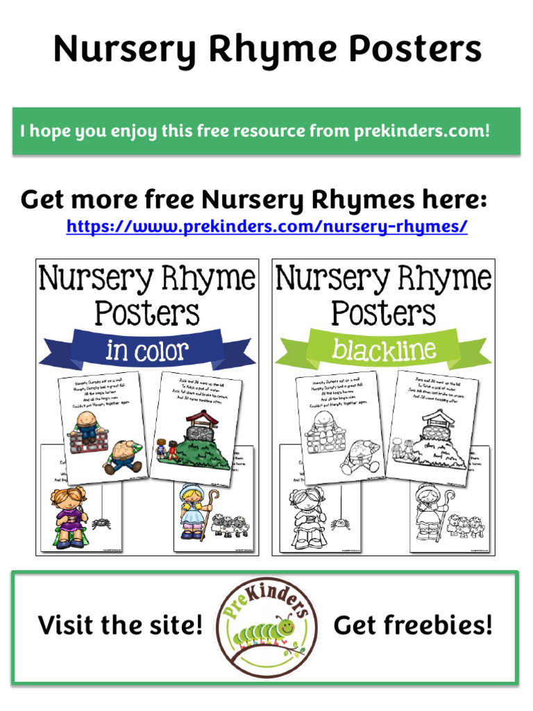 Nursery Rhyme Posters CLR Set1 | PDF