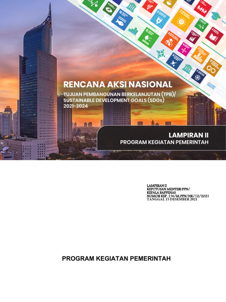 Rencana Aksi Nasional TPB/SDGs | PDF