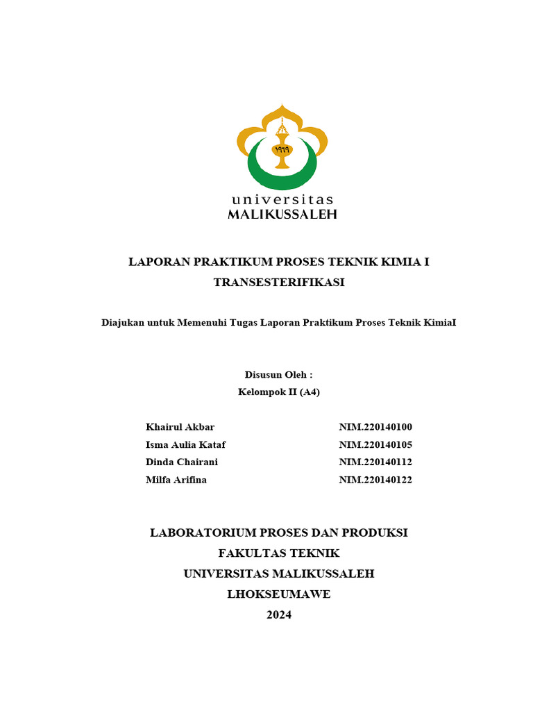 Transesterifikasi Acc | PDF