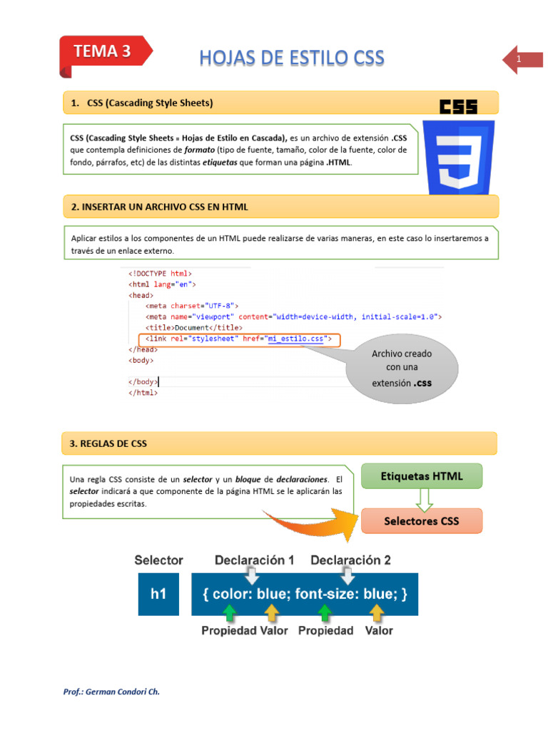 Tema 3 Estilos Css | PDF | Metadatos | Diseño
