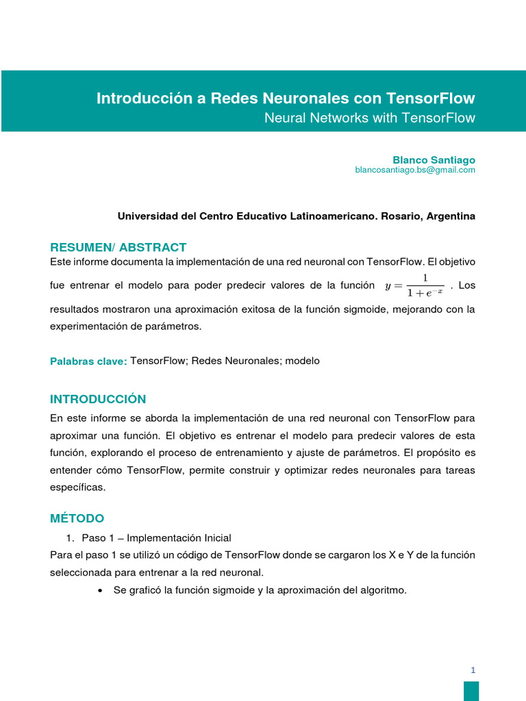 TensorFlow Investigación | PDF | Red neuronal artificial | Cognición