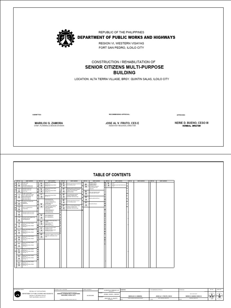 Senior Citizens Multi-Purpose Building Plan | PDF | Building Technology ...