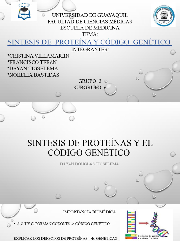 Síntesis de Proteínas y Código Genético | PDF | Codigo genetico ...