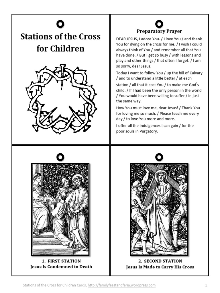 11 Stations of The Cross Cards BW | PDF | Jesus | Thou