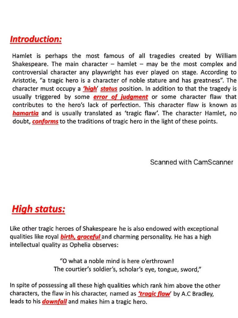 Hamlet As A Tragedy | PDF