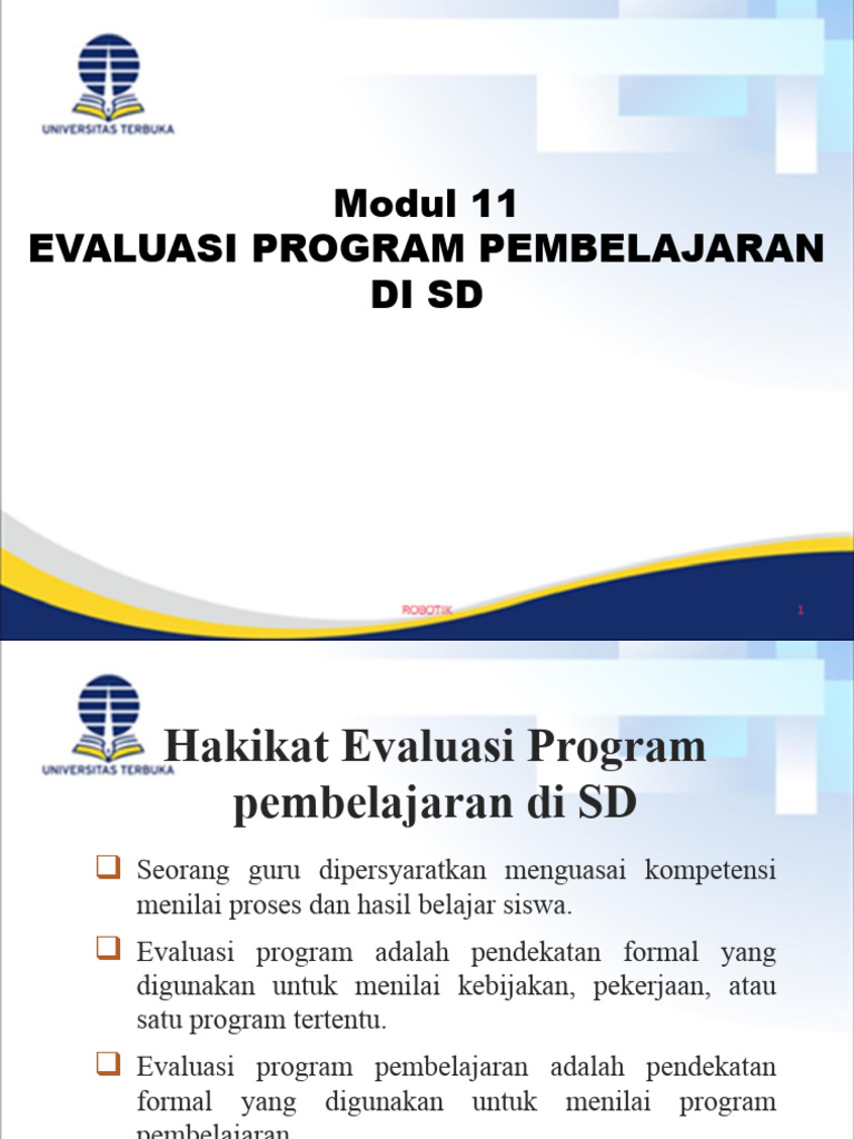 Evaluasi Program Pembelajaran SD | PDF | Bisnis