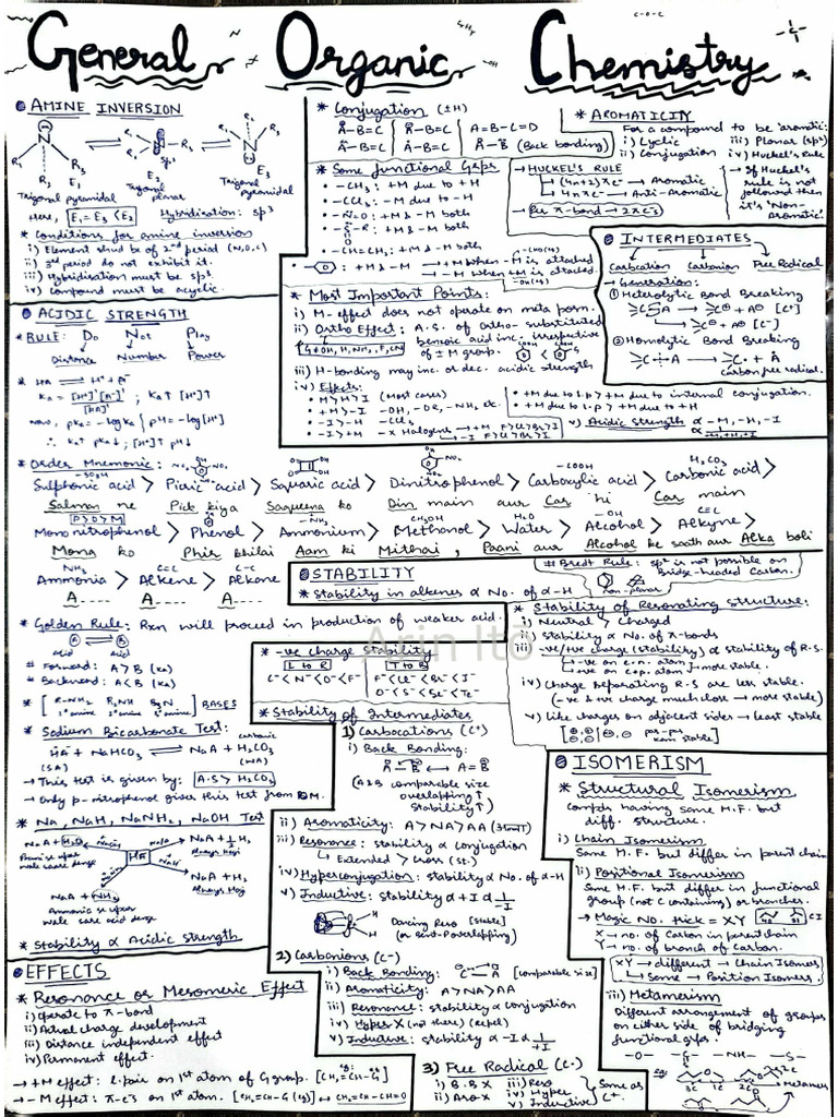 Organic Chemistry Short Notes | PDF