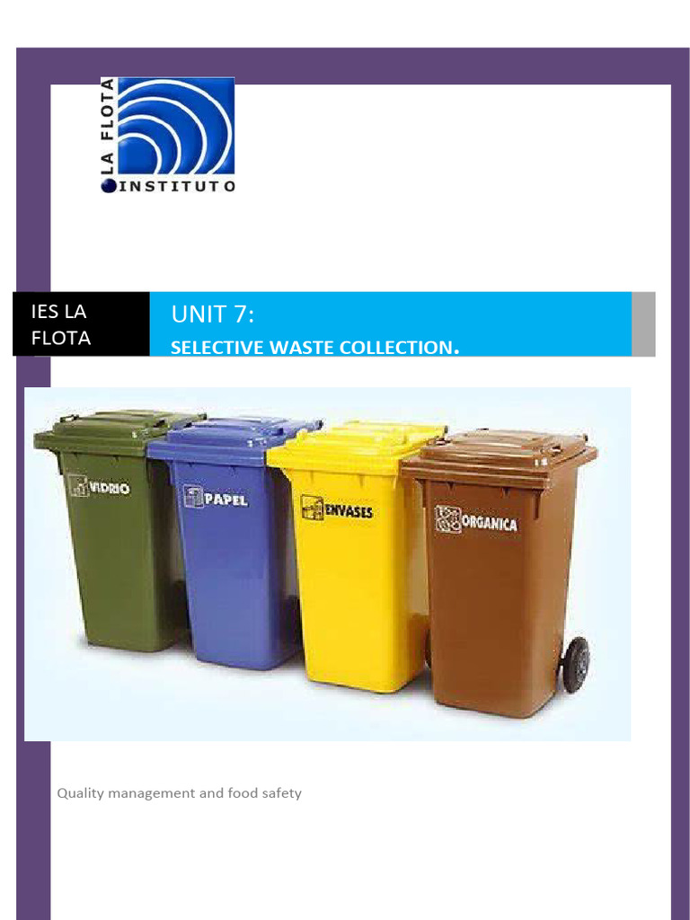 UT 7. Selective Waste Collection | PDF | Waste | Recycling